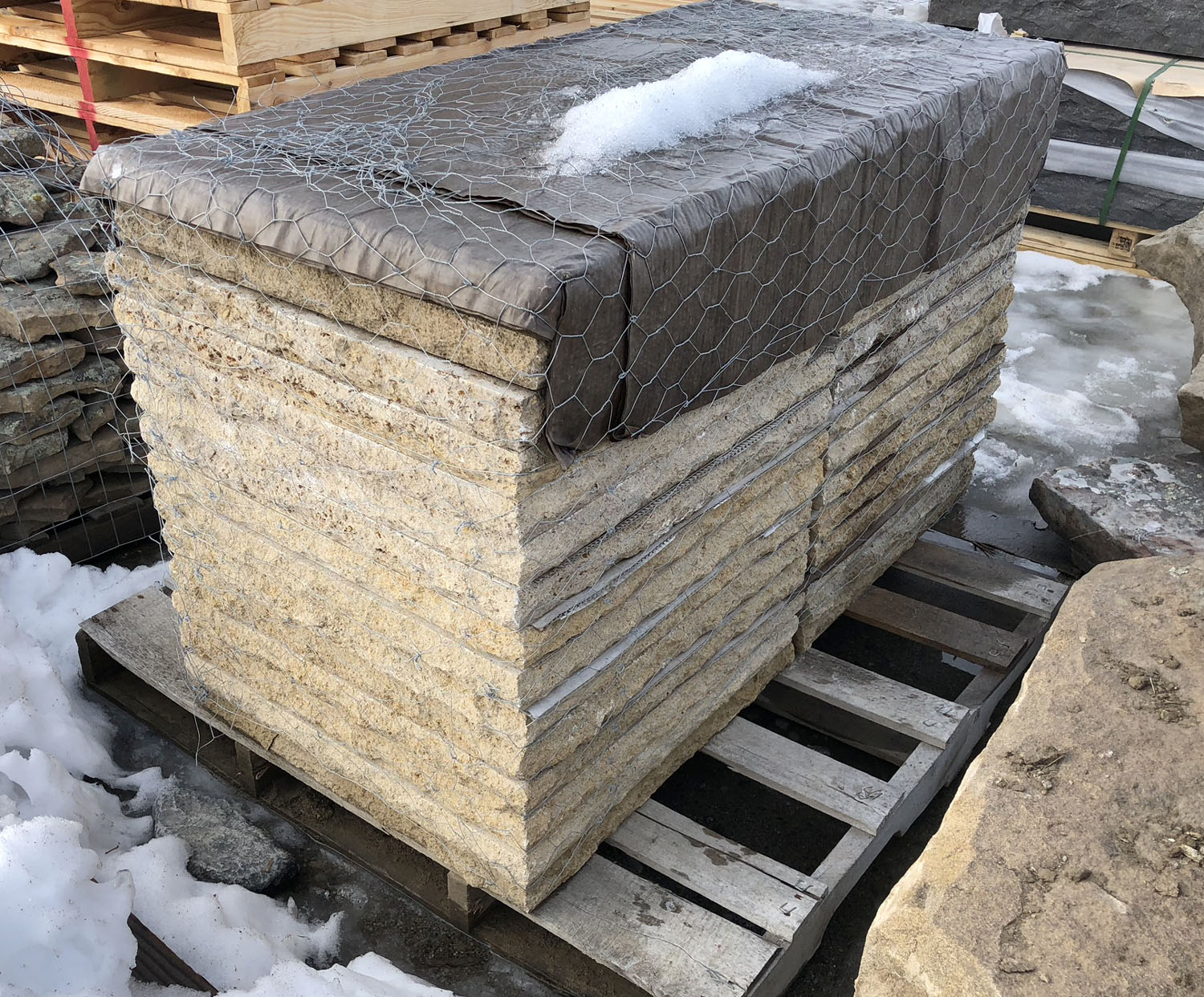Garden City Buff column caps 0445 | Select Stone